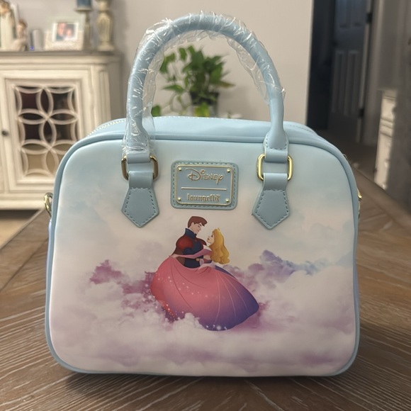 Disney | Bags | Disney Blue Mini Bag Loungefly With Castle Design ...